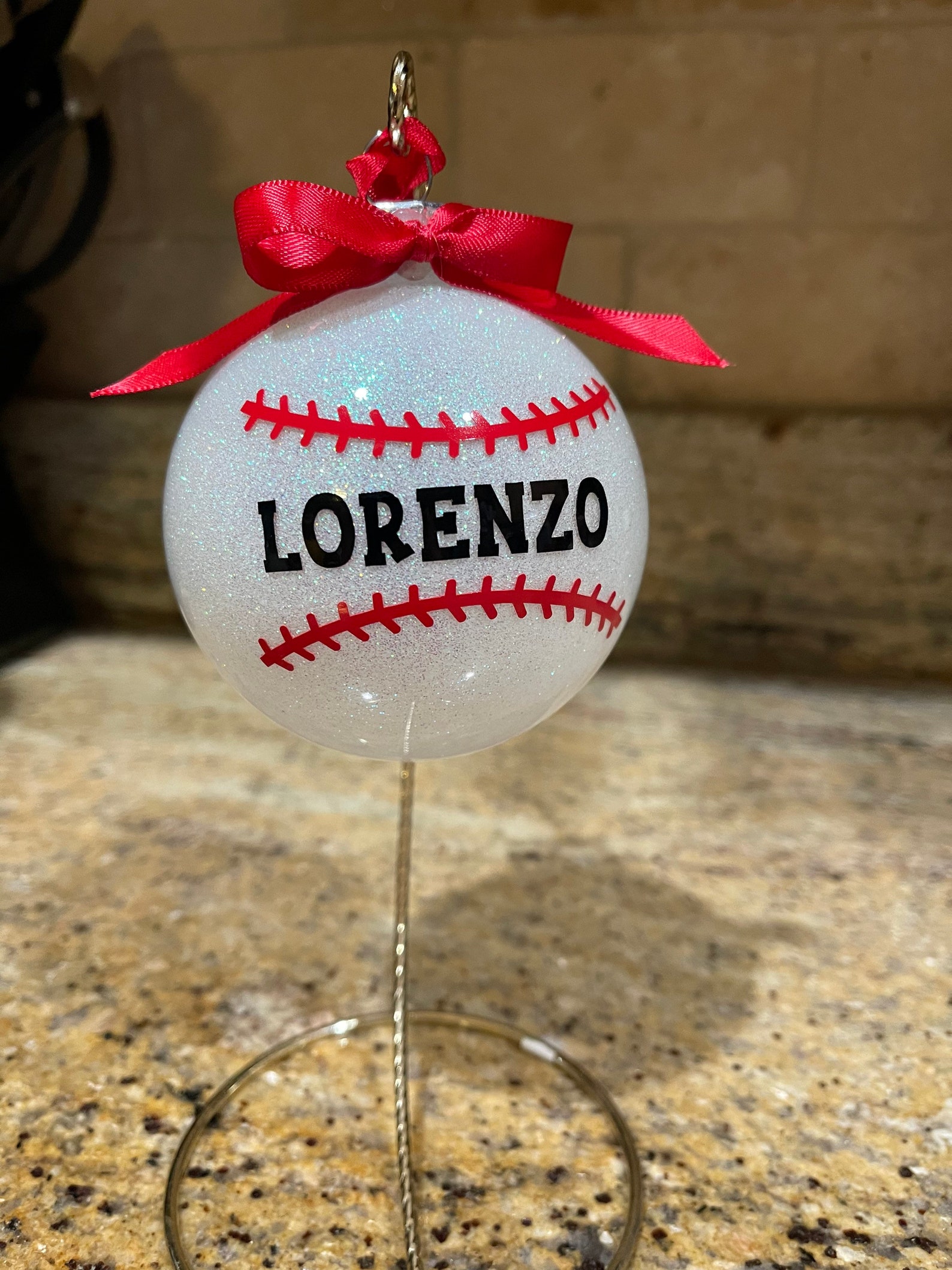 Personalized Baseball Christmas Ornament Handmade Christmas - Etsy