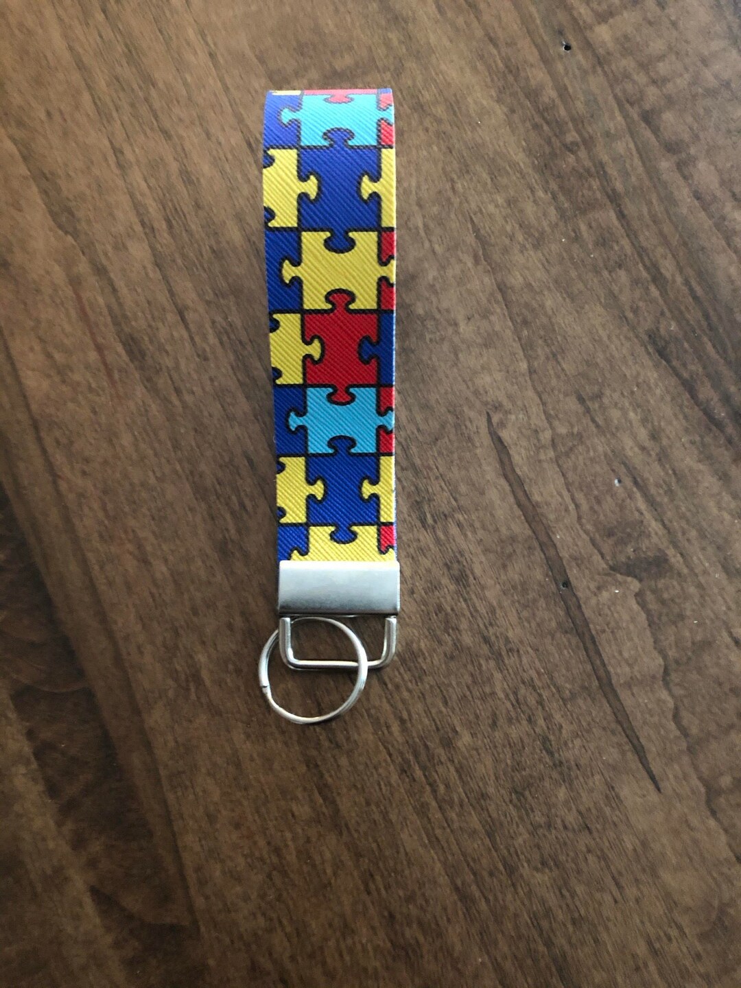 Autism Awareness Faux Leather Key Fob Autism Awareness Keychain Faux ...