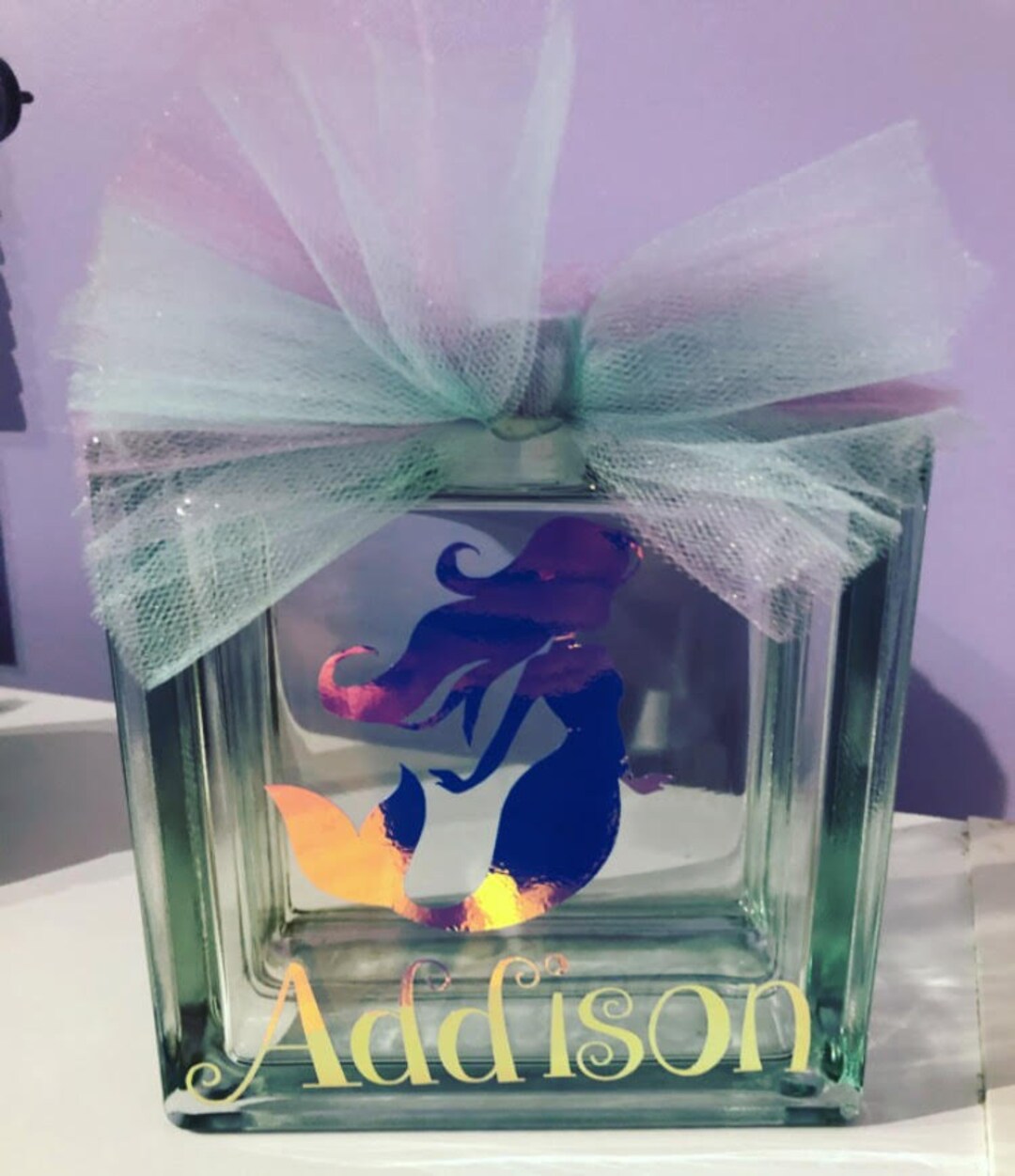 Personalized Baby Bank | Glass Cube Bank | Baby Shower Gift | Birthday ...