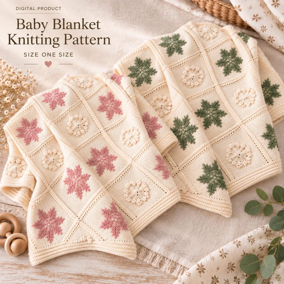 Baby Blanket Knitting Pattern | Knit Baby Pattern | Baby Lace Knit ...