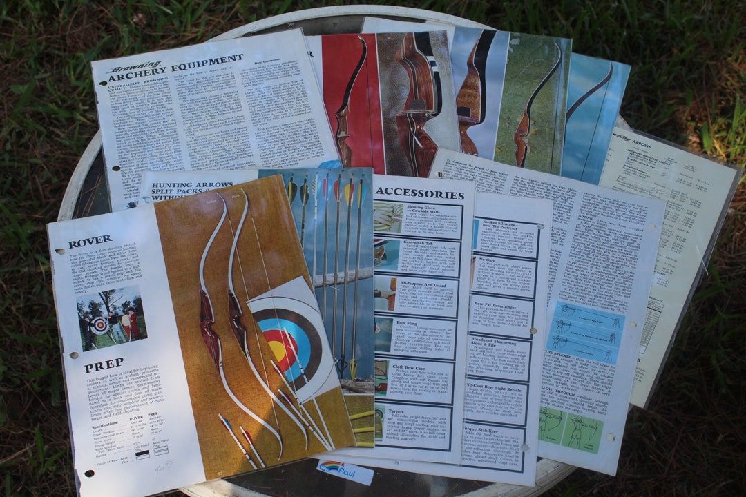 Original 1970s Browning Archery Catalog Pages With Bows, Equipment ...