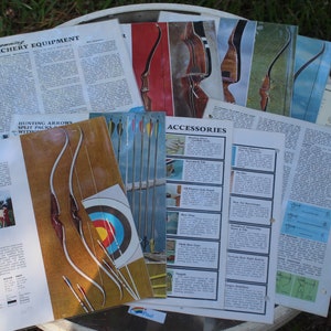 Original 1970s Browning Archery Catalog Pages With Bows, Equipment ...