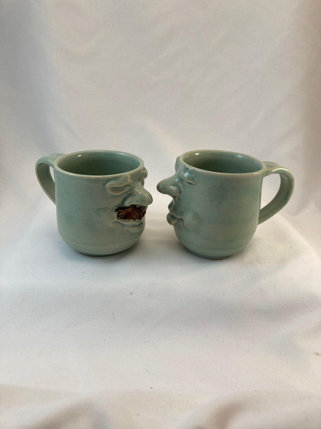 Blue Face Mug - Etsy