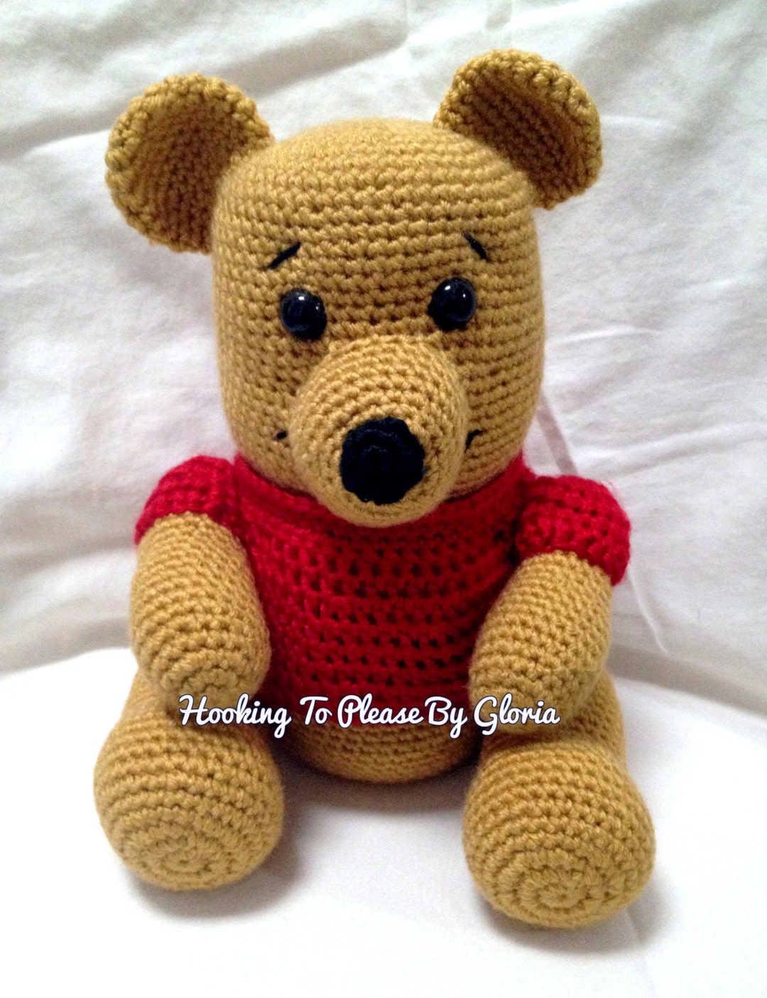 Golden Brown Pooh Bear Pattern - Etsy
