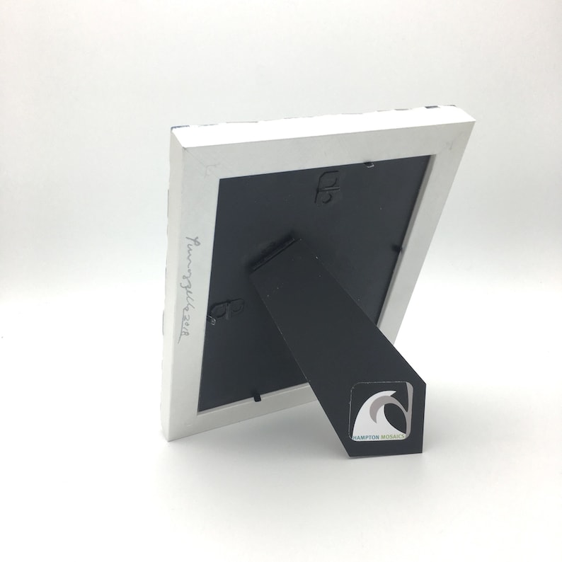 Mosaic Picture Frame Blue Glitter Silver Unique Sparkly | Etsy