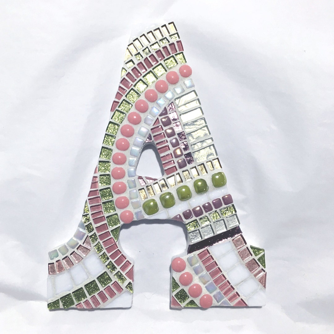 Mosaic Letter Art, Initial Gift for New Home, Decorative Letter ...