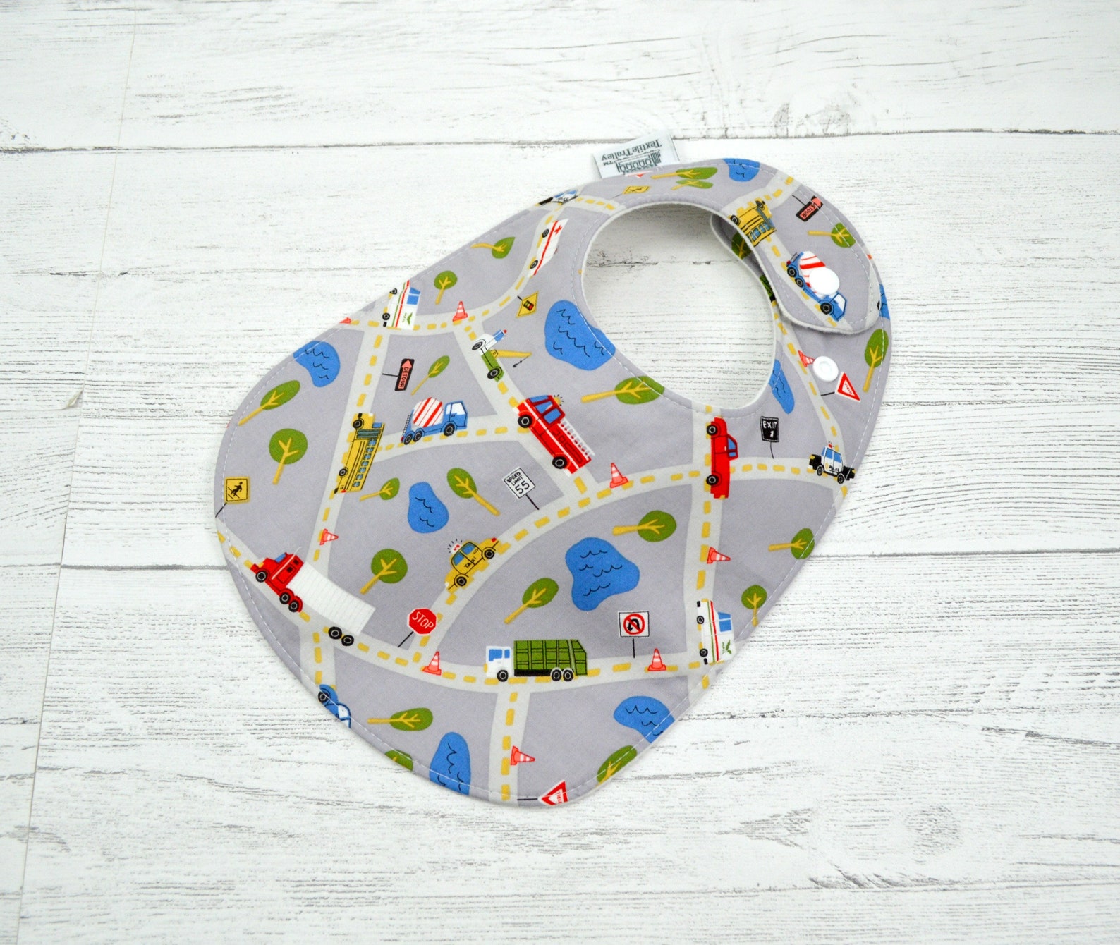 Baby Bibs Car Bib Vehicle Bib Road Map Police Car Fire - Etsy