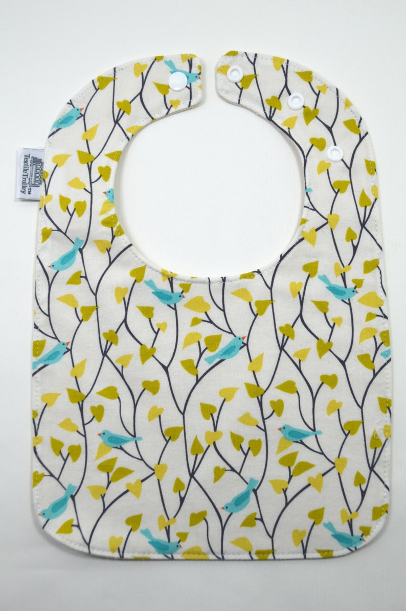 Organic Bib Organic Baby Bib Bird Leaves Animal Nature - Etsy