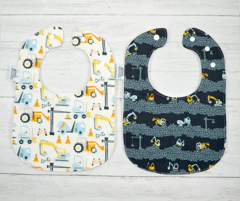 Baby Bibs Bib Construction Vehicle Bib Trucks Bib Cement | Etsy