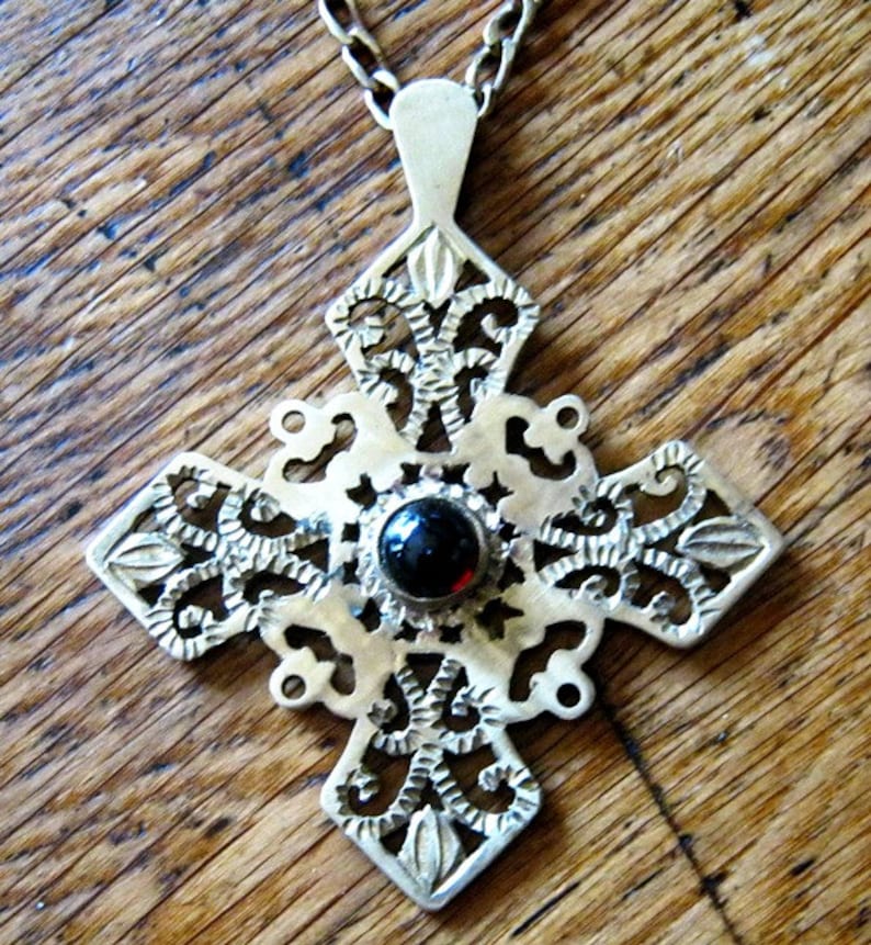 Coptic Cross Pendant. Brass Coptic Cross. Copper Coptic Cross | Etsy