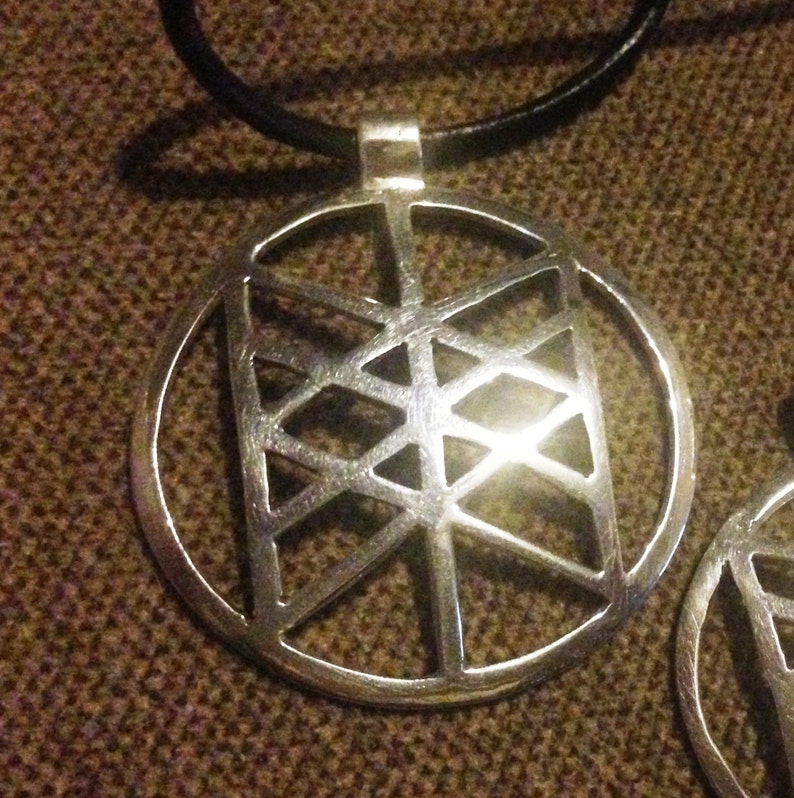 Rune Pendant. Sterling Silver Elder Futhark Wyrd Round Pendant - Etsy