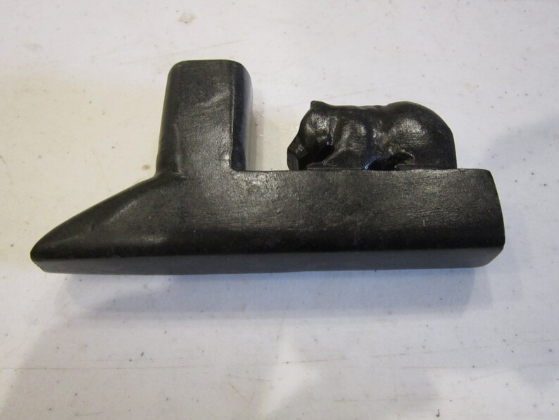 Bear Effigy Pipe Alborine Black Pipestone 24 Peace Pipe - Etsy