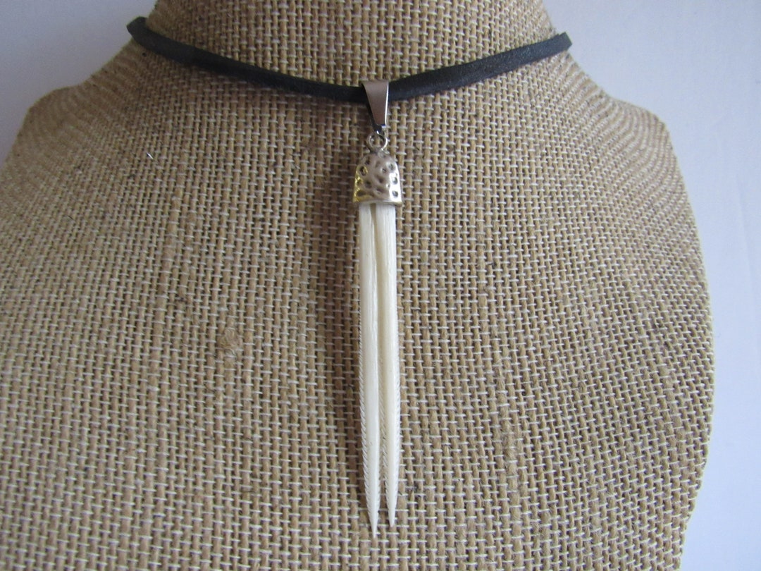 Stingray Barb Necklace Fish Bone Jewelry Animal Bone Jewelry N4581 - Etsy