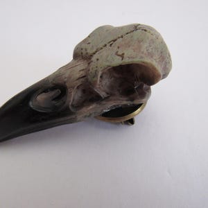 Raven Skull Brooch Bird Skull Goth Raven Dark Jewelry Resin N4913 - Etsy