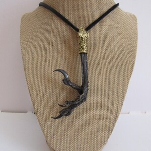 Real Crow Foot/talon Claw Necklace Gold Snake Head Bird Feet Animal ...