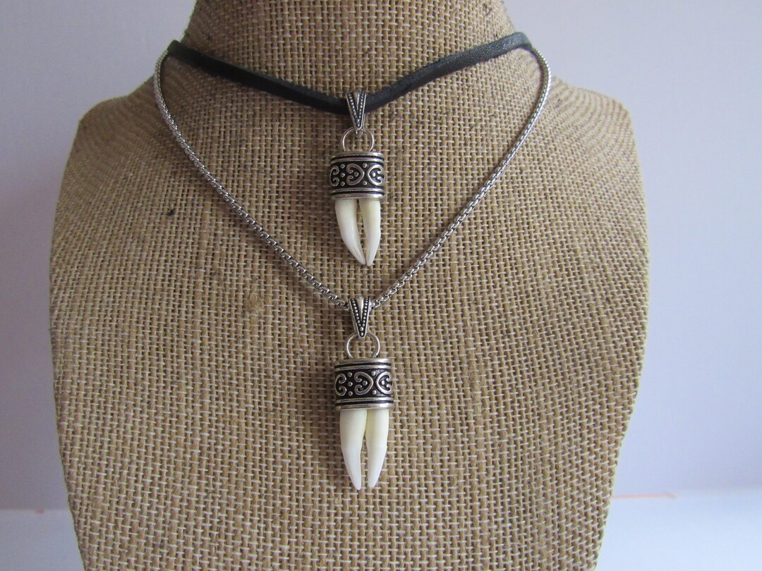 Bobcat Tooth Pendant Necklace Animal Bone Spirit Animal Jewelry Lynx ...