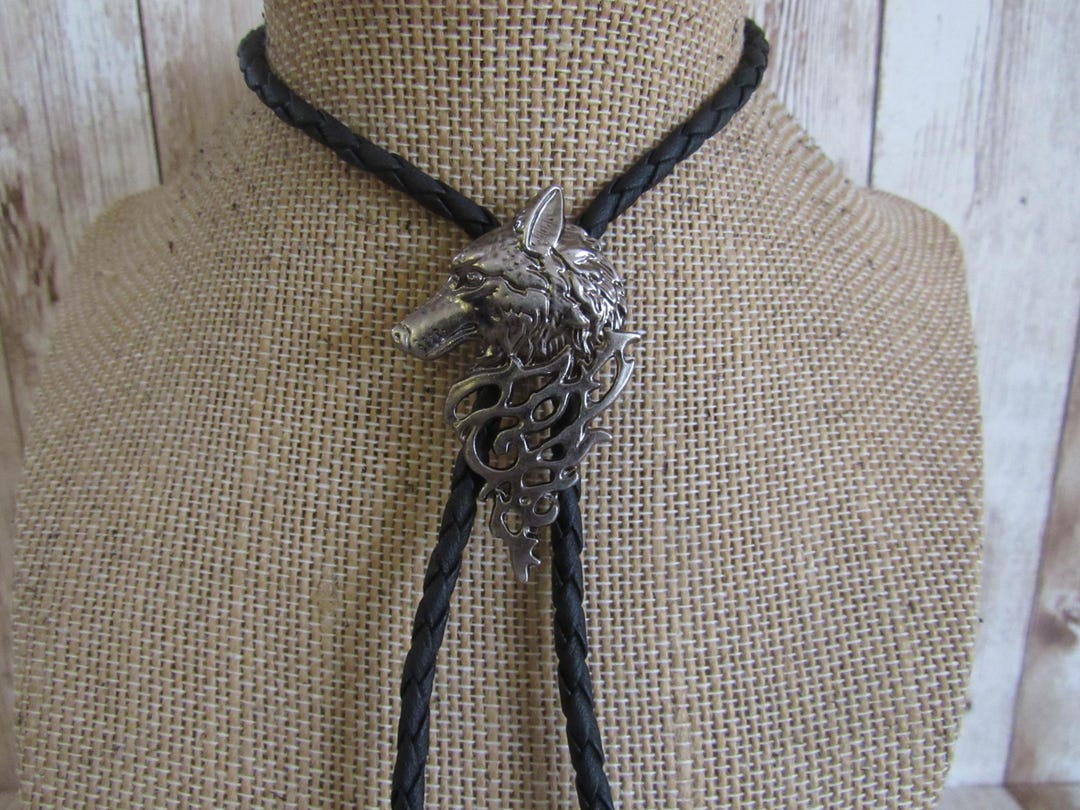 Wolf Viking Bolo Tie Necklace Wedding Celtic Nordic Necktie Jewelry - Etsy