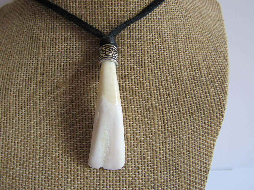 Buffalo Tooth Pendant Animal Tooth Necklace Tribal Spirit Animal ...