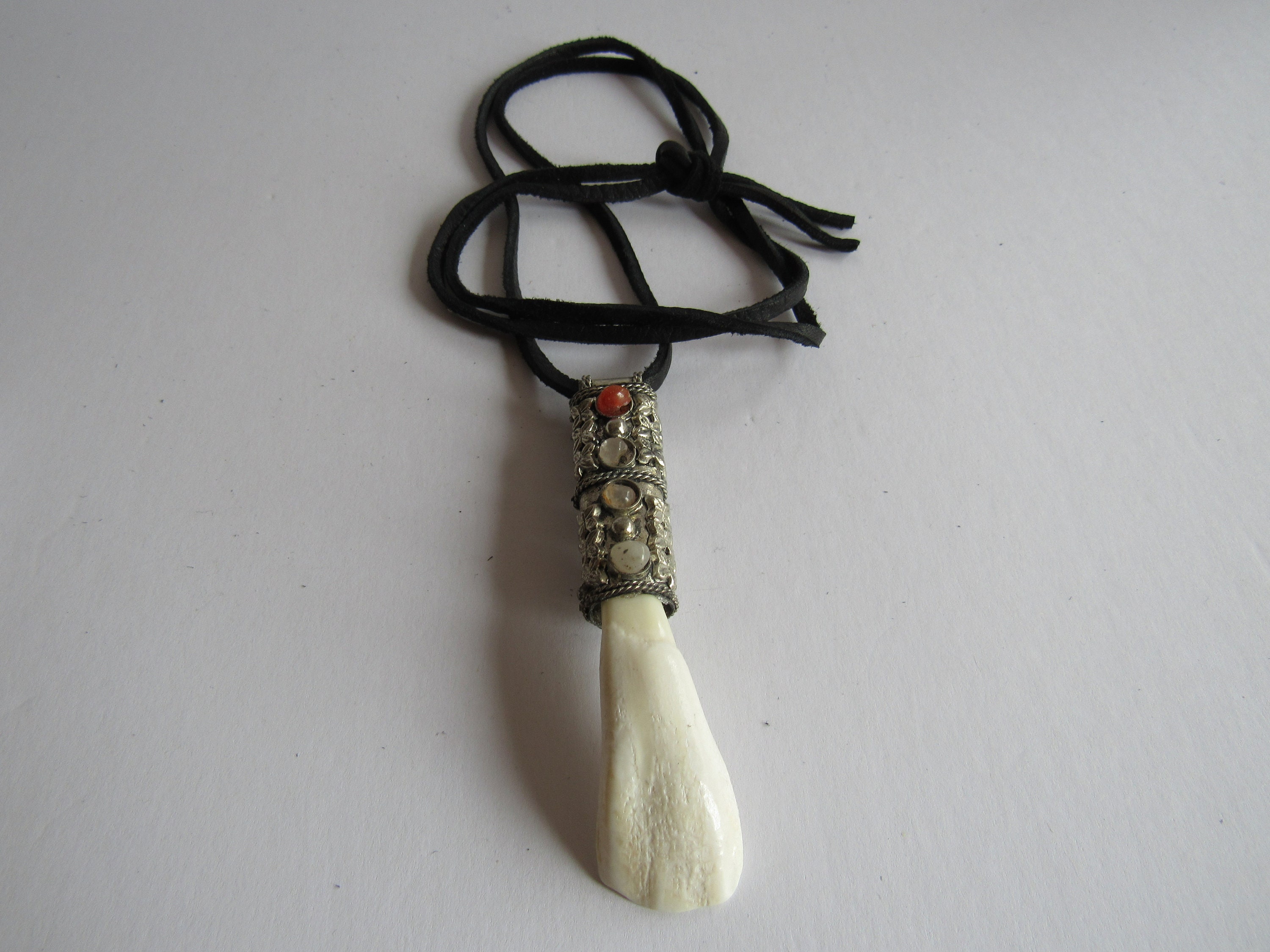 Buffalo Tooth Pendant Animal Tooth Necklace Tribal Spirit Animal ...