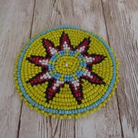 Beaded Star Quill Medallion and Earrings Set - Etsy