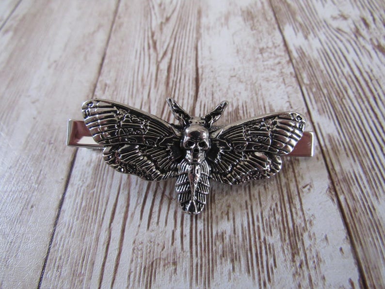 Dead Head Moth Skull Tie Bar Tie Clip Gothic Wedding Jewelry T16 - Etsy