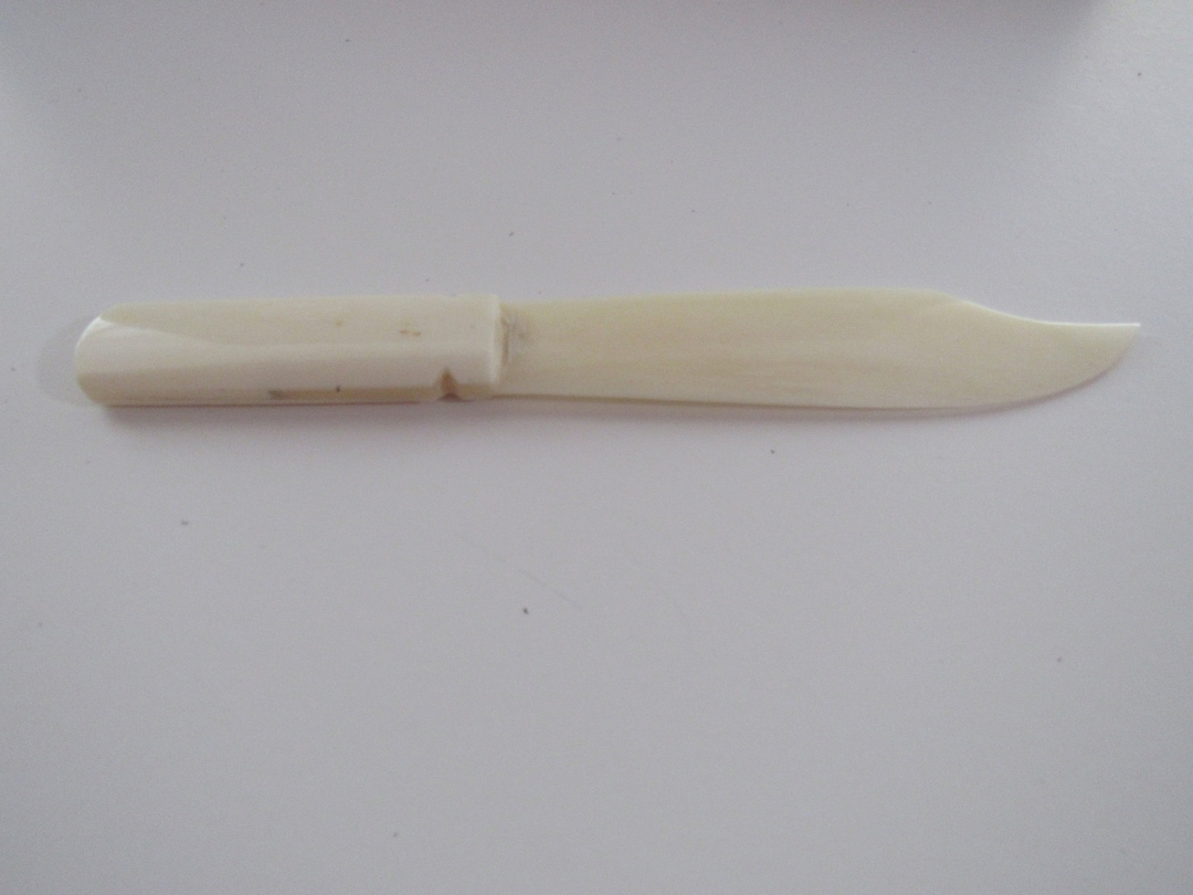 Buffalo Bone Carved Knife Knive Tribal Craft Making Mountain Man ...