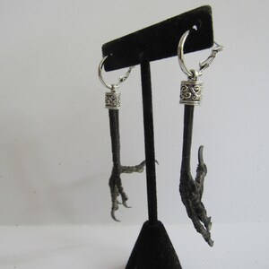 Real Crow Feet/talon Claw Earrings Bird Feet Animal Bone Jewelry E390 ...
