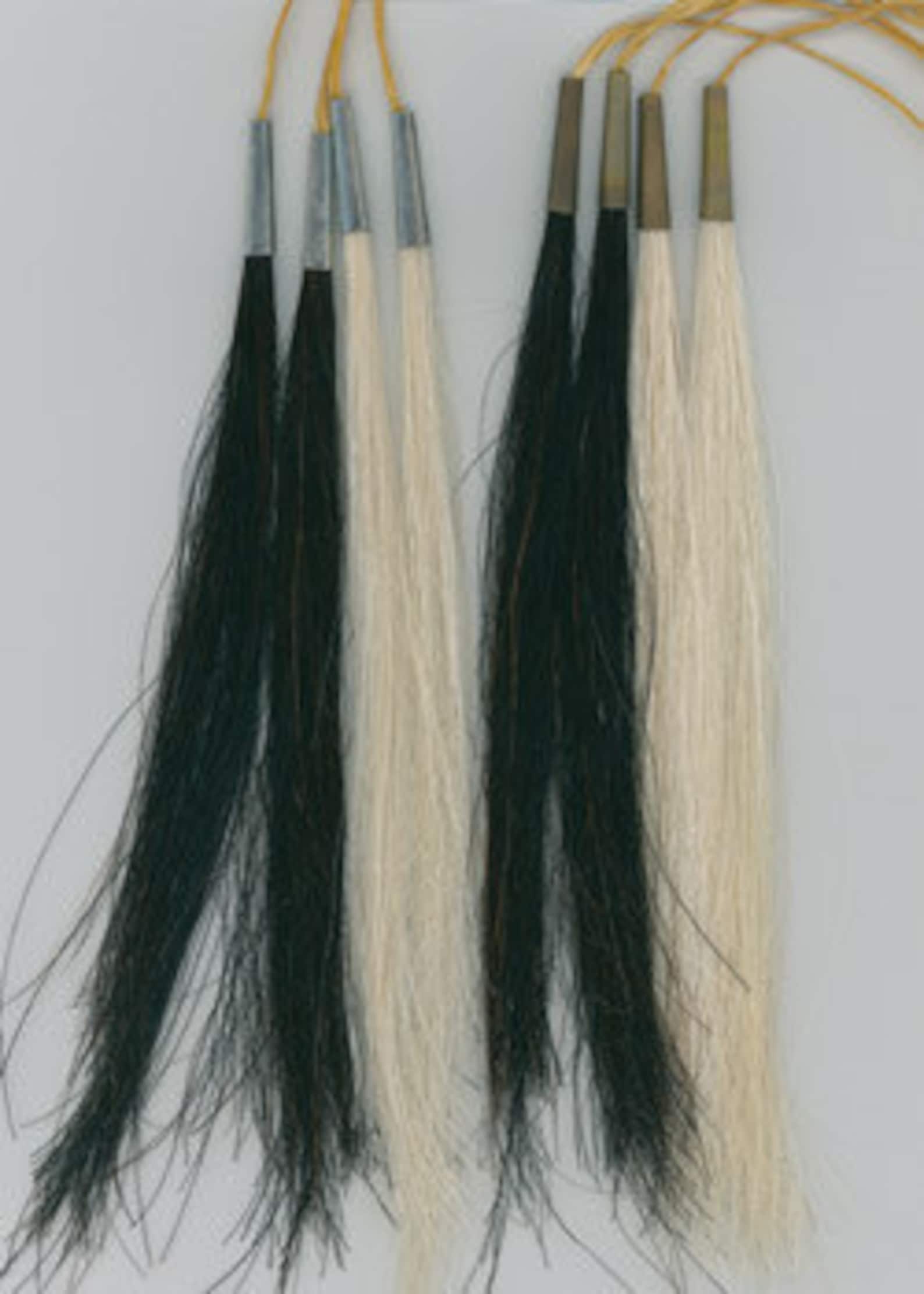 8" Horse Hair Scalp Locks Black or White Native Crafts Tribal Pow Wow ...