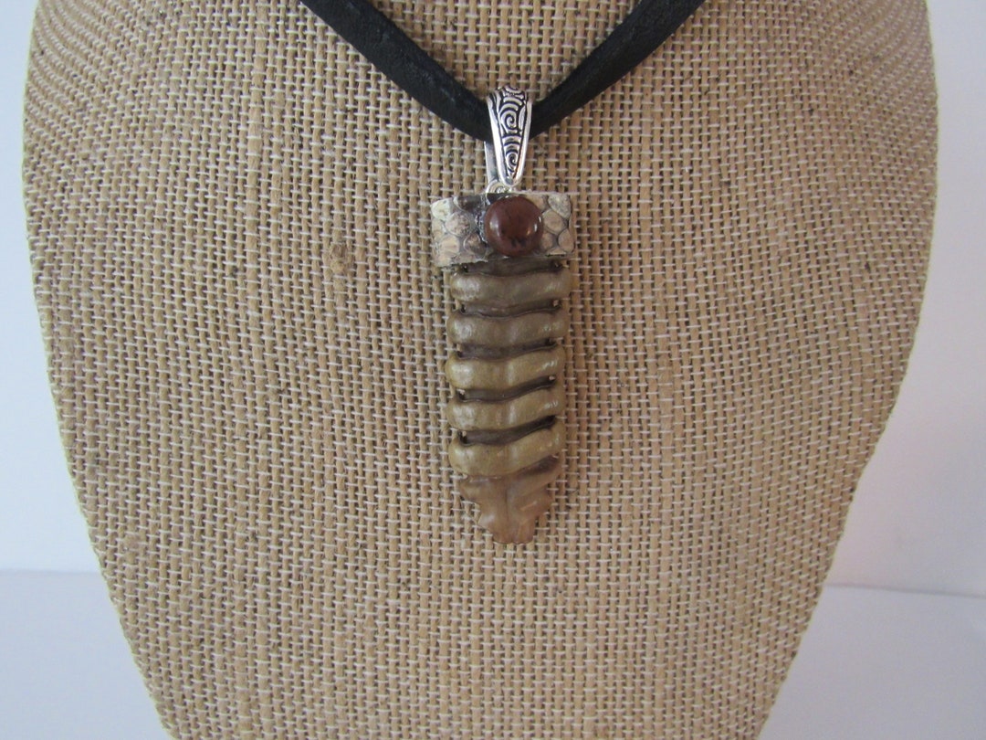 Rattlesnake Rattler Pendant Snake Skin Necklace Spirit Animal Bone ...