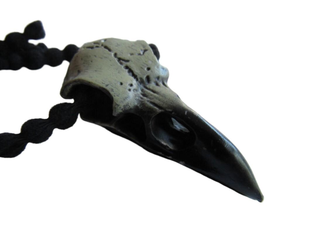 Raven Skull Ponytail Holder Hair Bird Skull Goth Raven Dark Hair ...