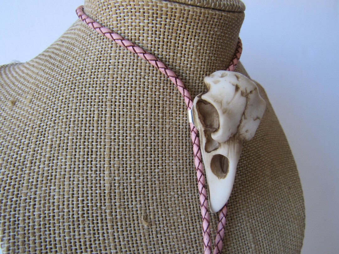 Crow Skull Bolo Tie Necklace Wedding Gothic Tribal Necktie Jewelry ...