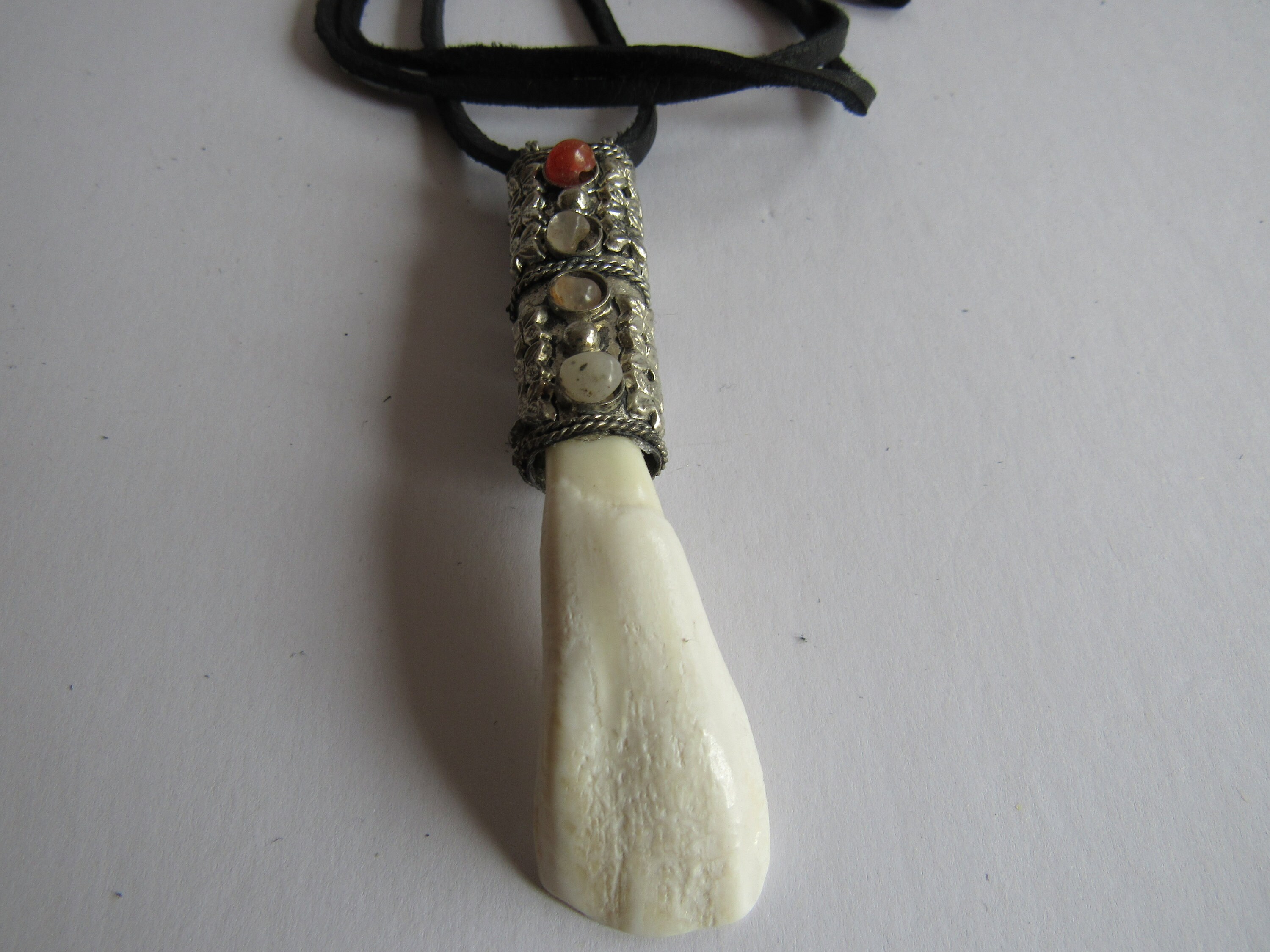 Buffalo Tooth Pendant Animal Tooth Necklace Tribal Spirit Animal ...