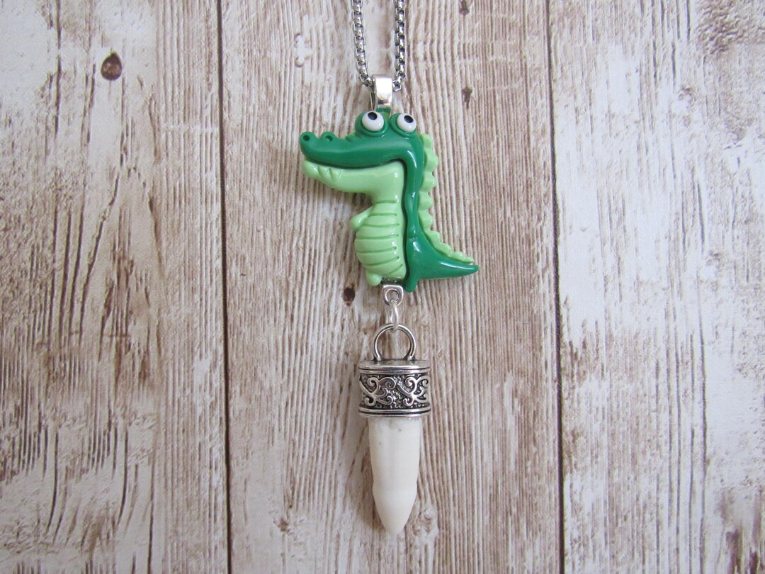 Alligator Tooth Gator Pendant Cute Alligator Necklace Jewelry Kids ...