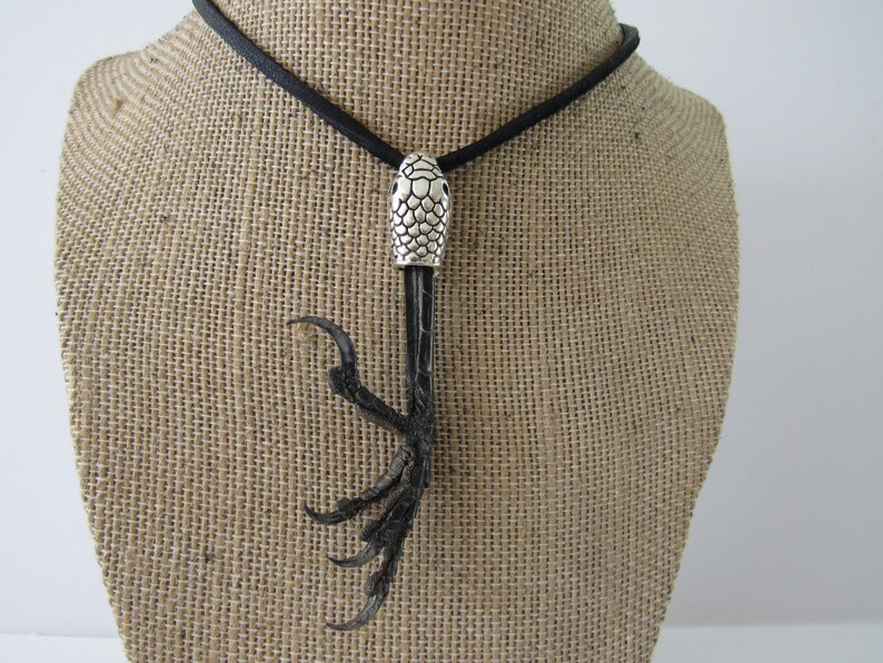 Real Crow Foot/talon Claw Necklace Snake Head Bird Feet Animal - Etsy
