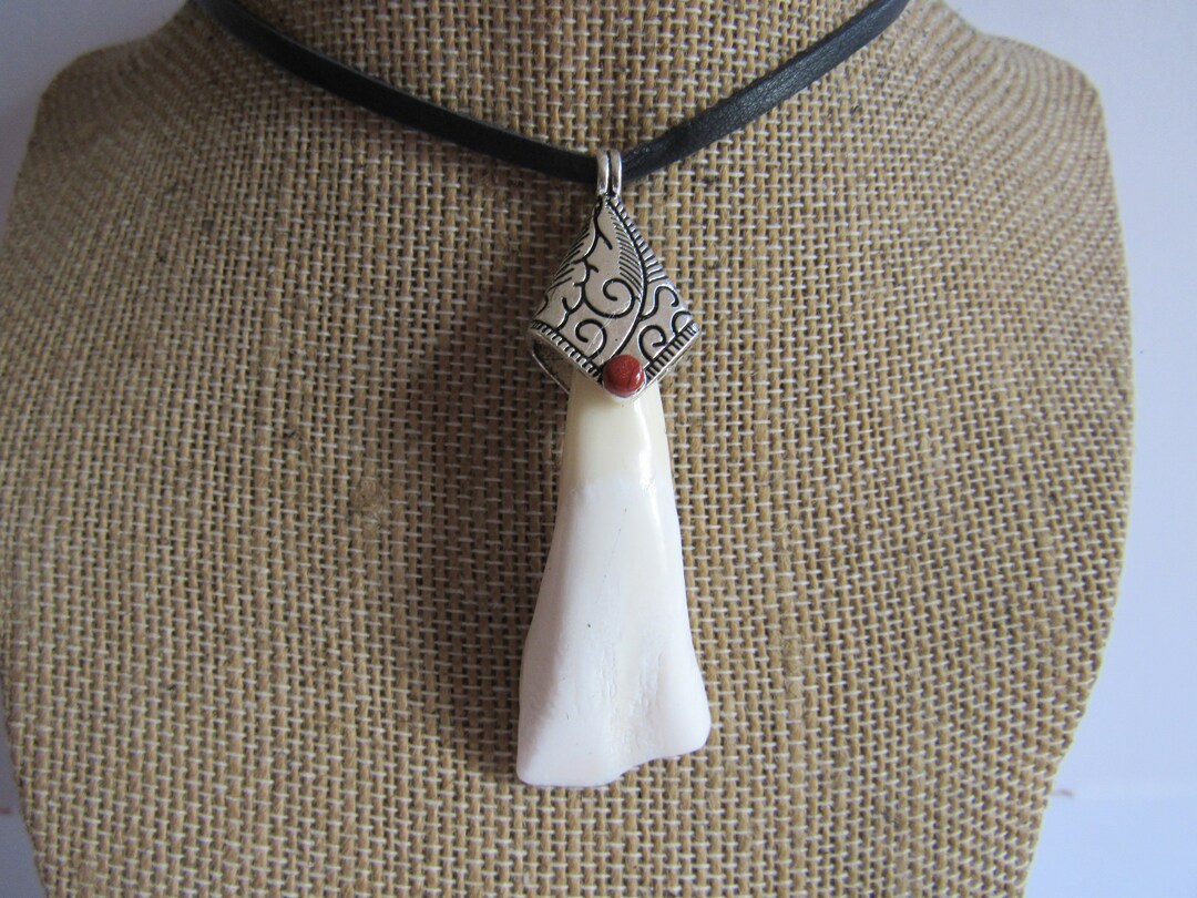 Buffalo Tooth Pendant Animal Tooth Necklace Tribal Spirit Animal ...