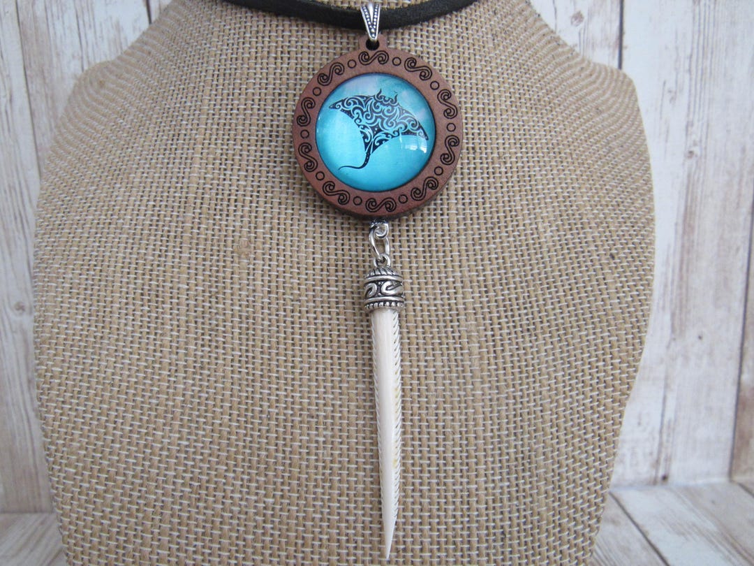 Stingray Barb Necklace Fish Bone Jewelry Animal Bone Nautical N5889 - Etsy