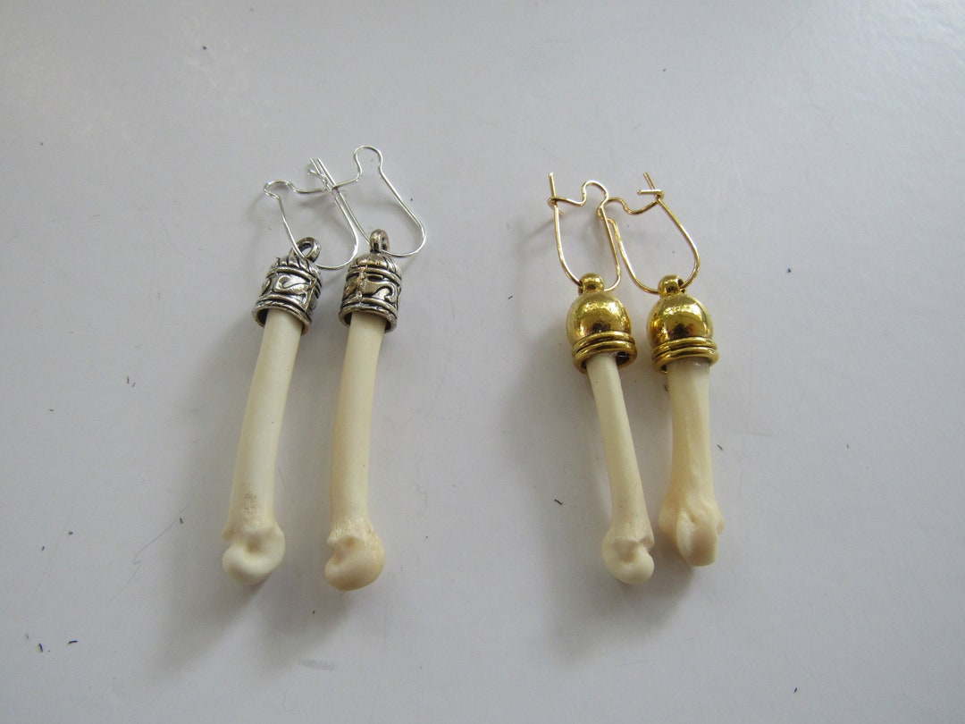 Bobcat Foot Bone Earrings Dangle Animal Bone Jewelry ( Lynx Rufus) - Etsy