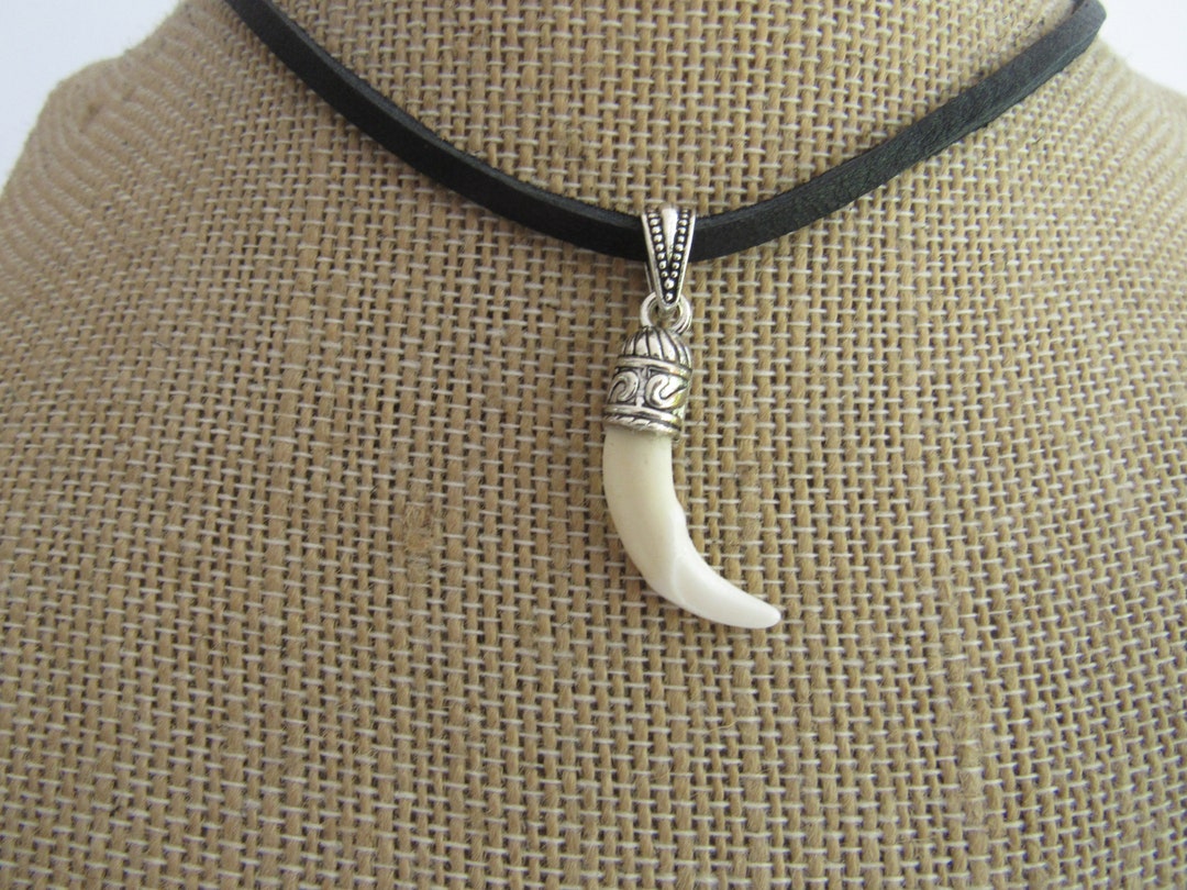 Red Fox Tooth Pendant Necklace Animal Bone Spirit Animal Jewelry ...