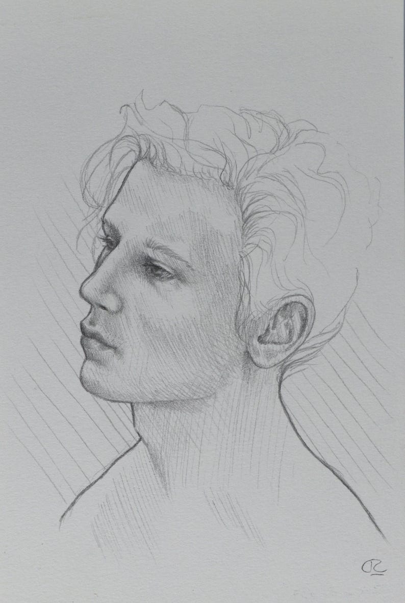 Melancholy - Graphite Pencil Drawing - Etsy