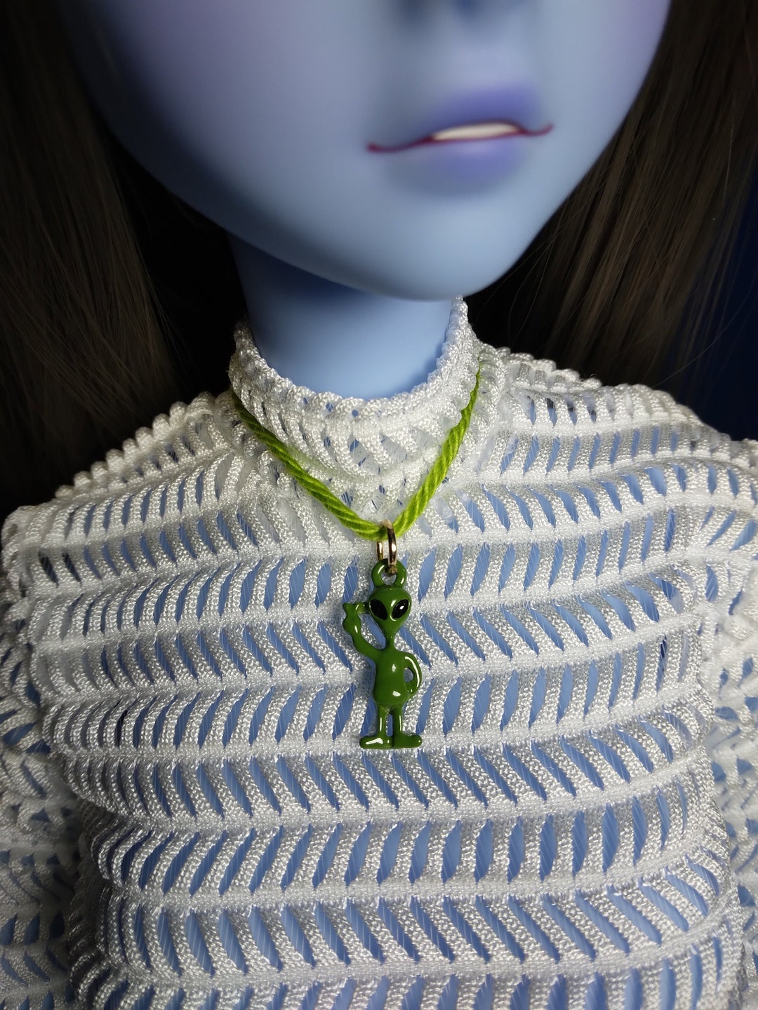 1/3 Scale BJD Smartdoll Sized Green Alien Charm Necklace - Pendant ...