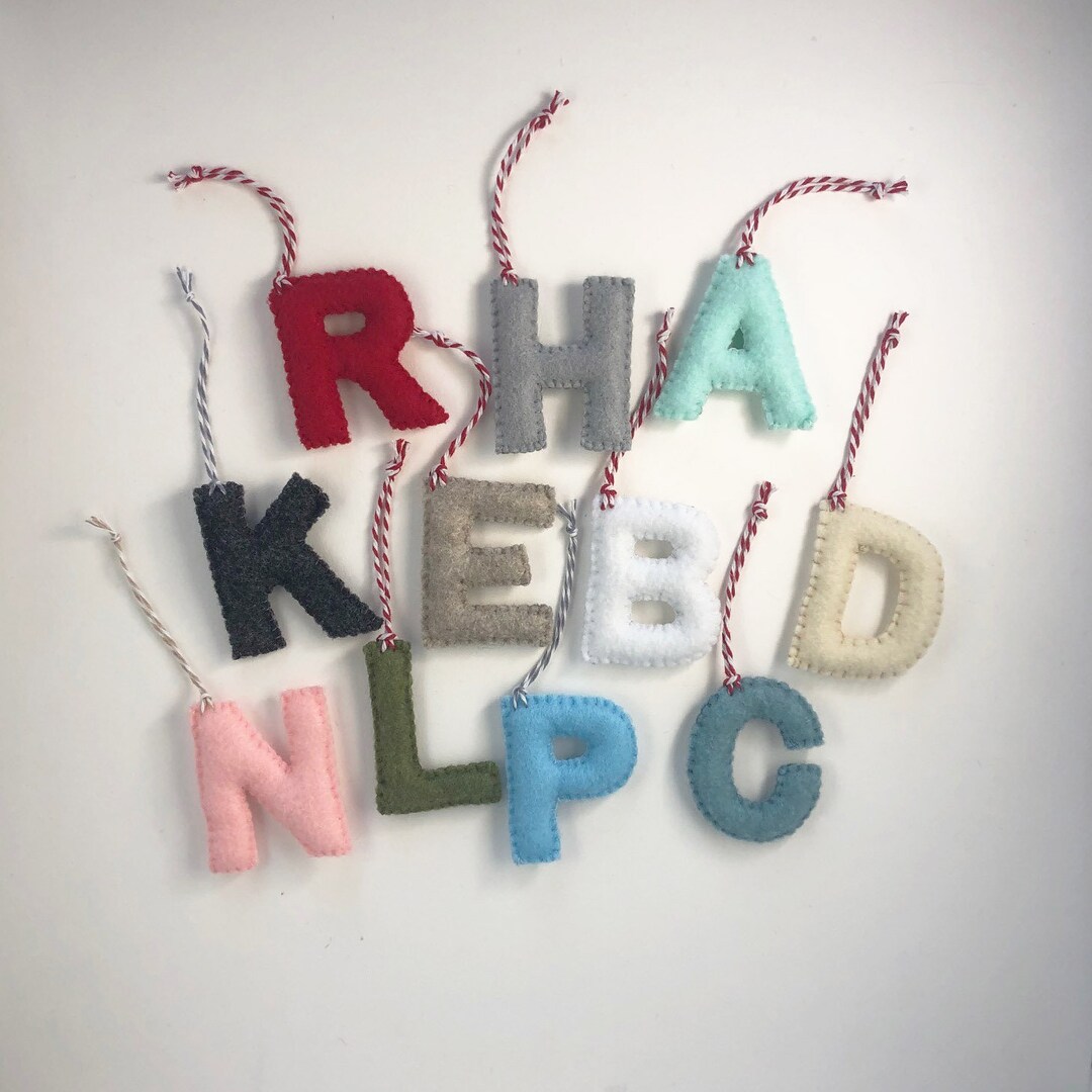 Custom Letter Handsewn Ornaments Made-to-order Christmas - Etsy