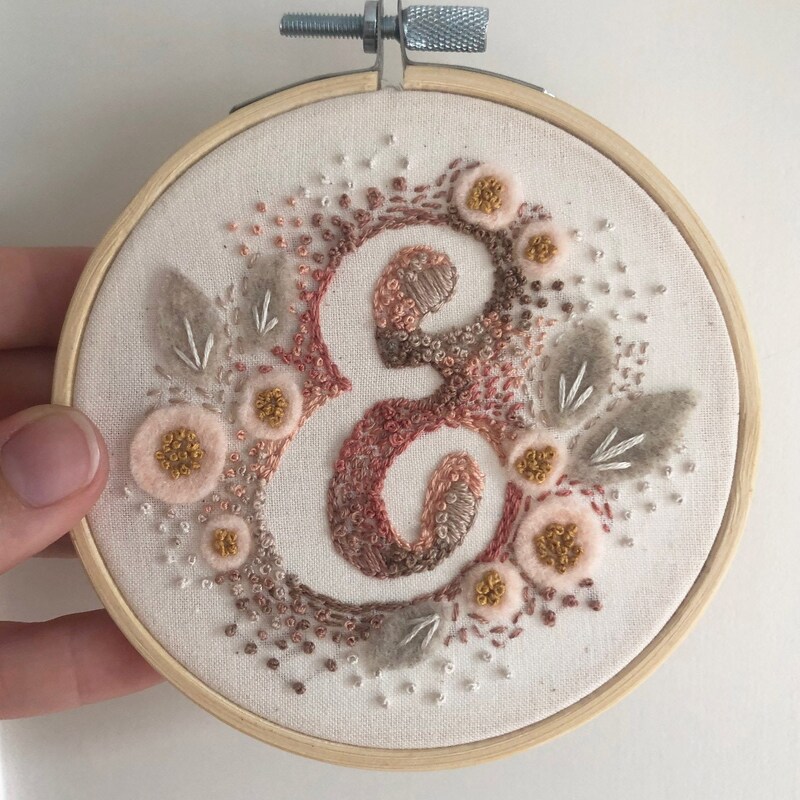 Initial Embroidery - Etsy