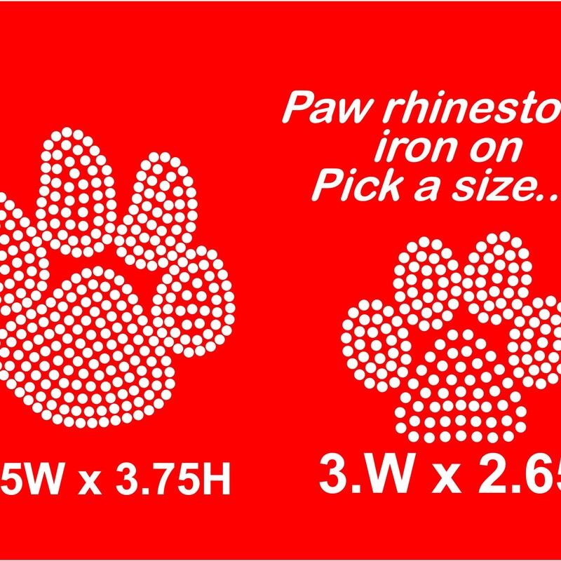 Rhinestone Paw Print - Etsy