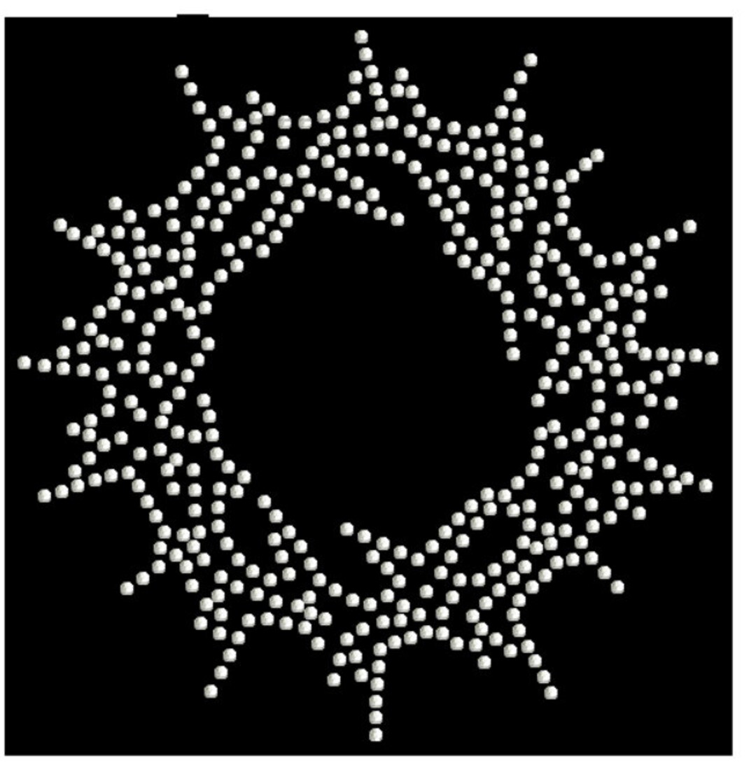 Crown of Thorns Iron on Bling, Thorn Crown Decal, Rhinestone Iron on ...
