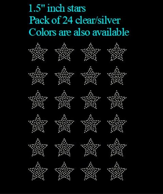 Bling Stars Small Rhinestone Stars Bling Rhinestone Iron on | Etsy