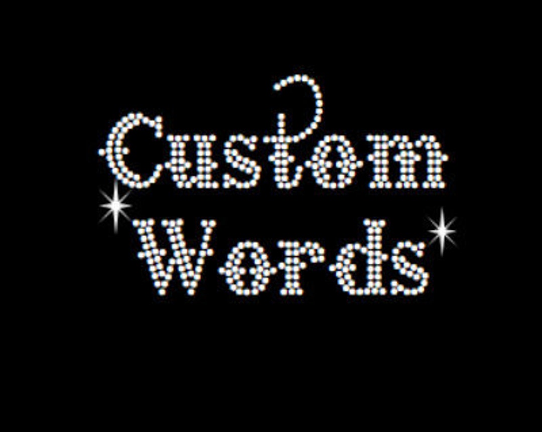 Bleeding Cowboy, Custom Words Rhinestone Iron on Hotfix Transfer ...