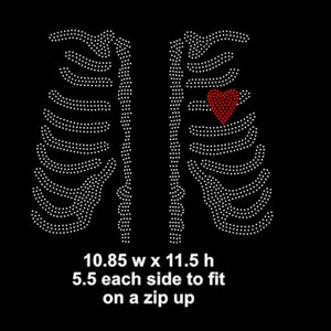 Bling Skeleton Iron On, Rhinestone Bones, Bedazzled Skeleton Iron On ...