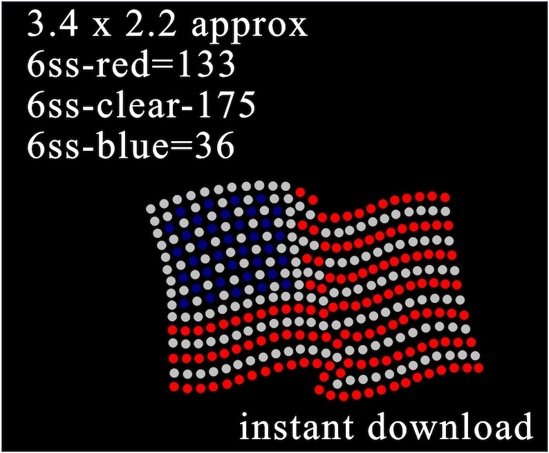 Instant Download American Flag Rhinestone Flag for Mask DIY - Etsy