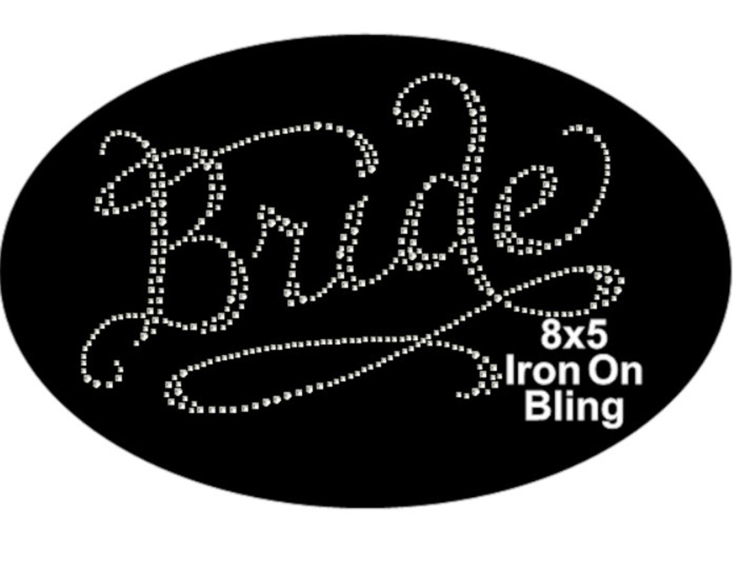 Iron on Bride Rhinestone Transfer, Bride Bling, Bride Patch, Bride ...