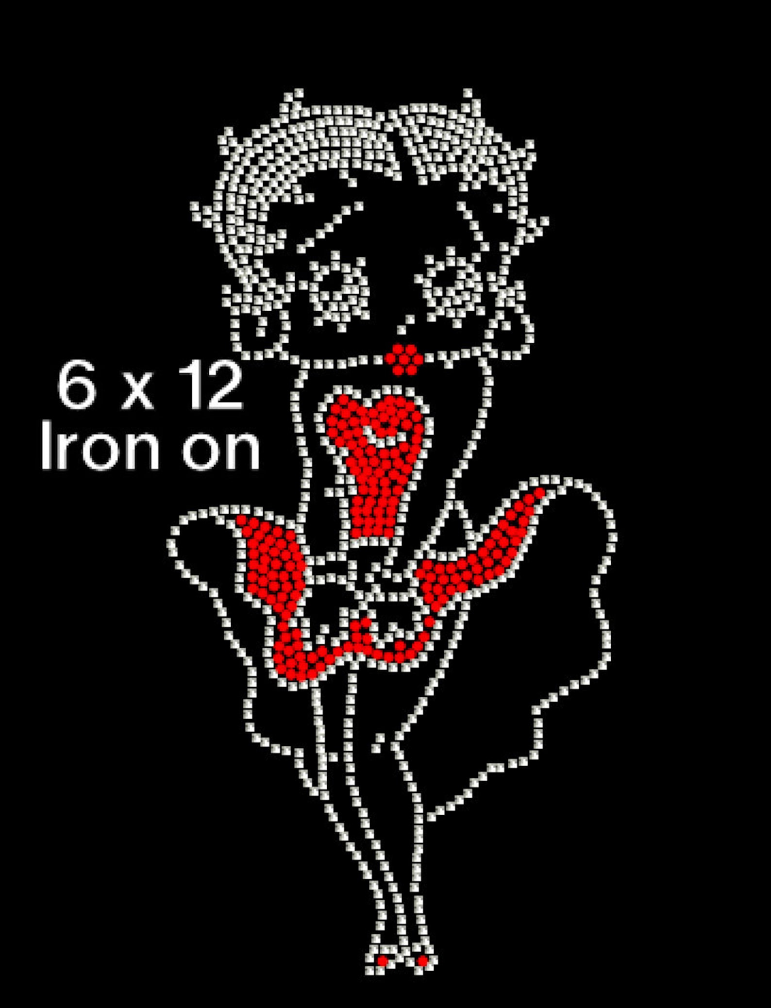 Betty Boop Bling Iron On DIY Rhinestone Iron On Betty Boop - Etsy